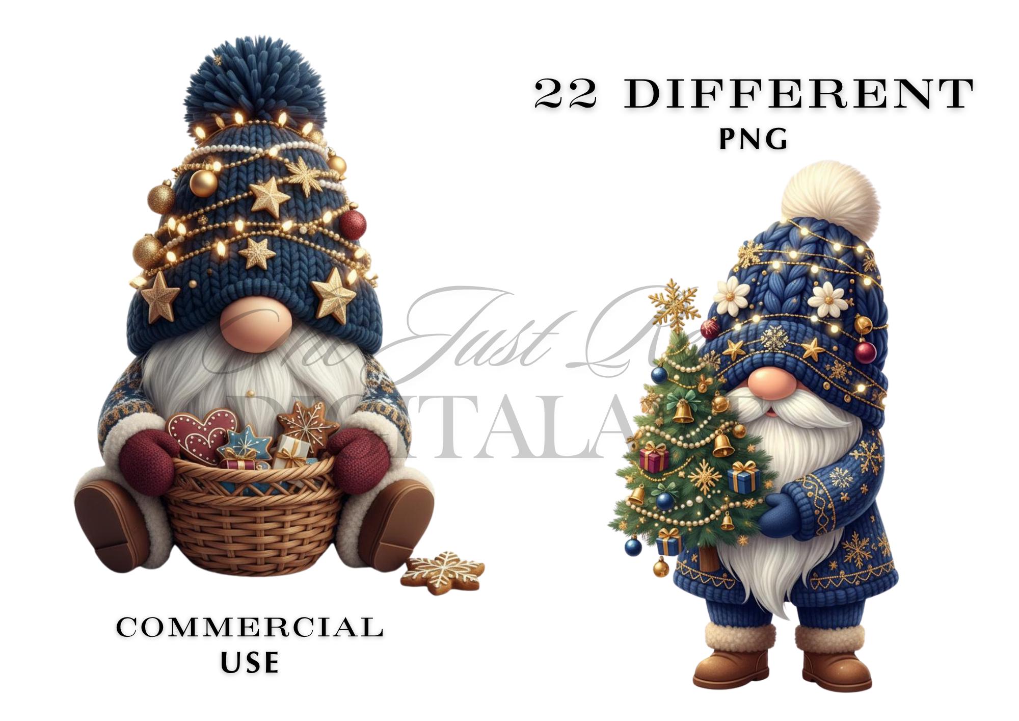 Christmas Gnome Clipart Bundle | Winter Gnome PNG | Holiday Stickers ...