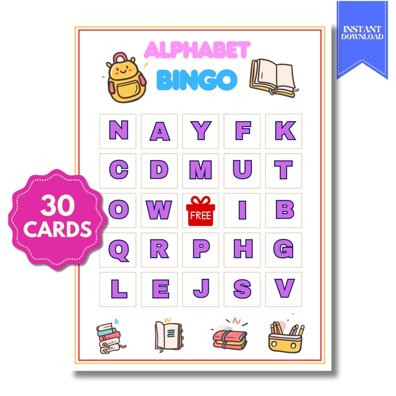 Alphabet Bingo Game Printable ,learn ABC Letters, Preschool ...