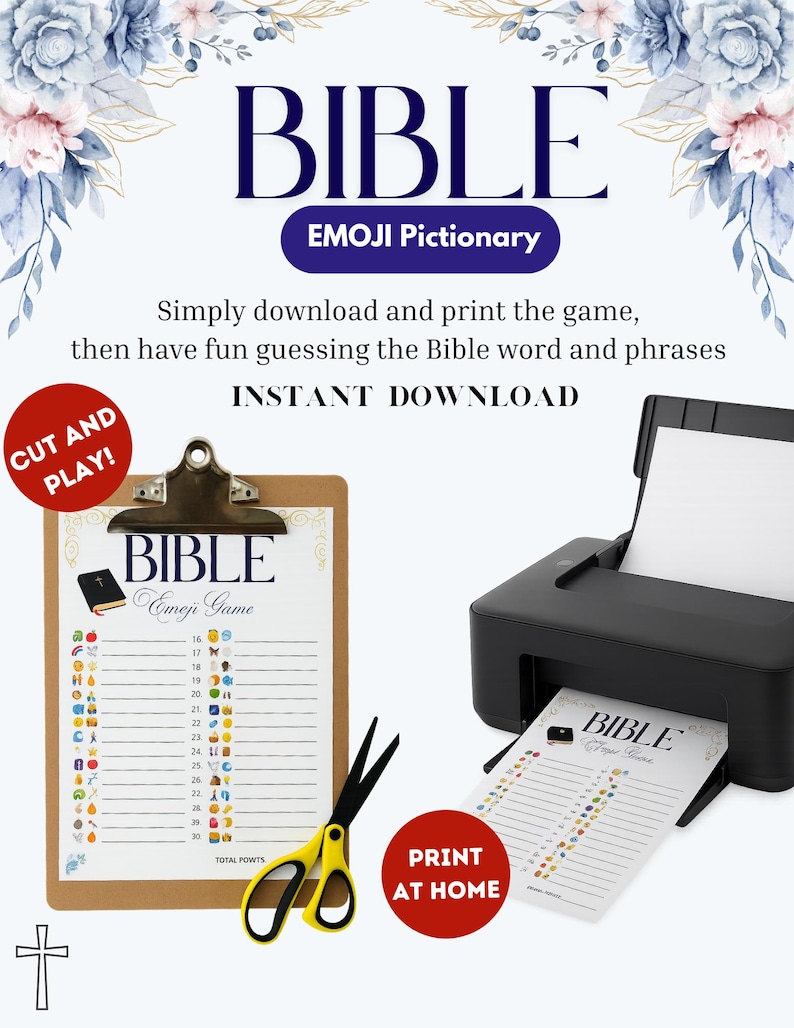 Bible Emoji Game Printable | Christian Pictionary Game | Fun Religious ...