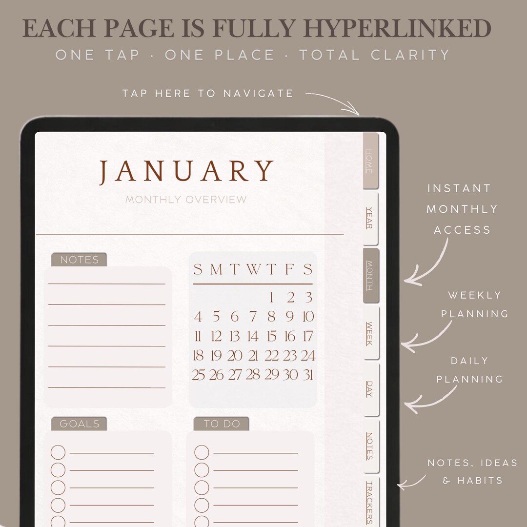 Simple Digital Planner | 2026 Planner | Minimalist Planner | Daily ...