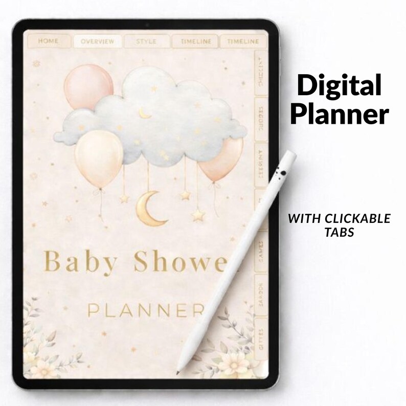 Baby Shower Planner Printable & Digital | Gender Neutral Baby Shower ...