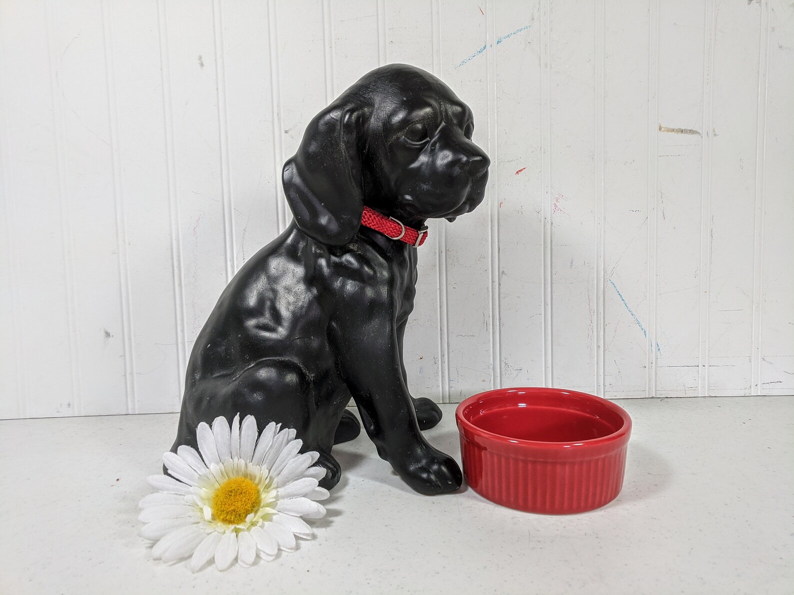 Black Labrador Dog Ceramic Figure 12 Sitting Dog Statue - Etsy