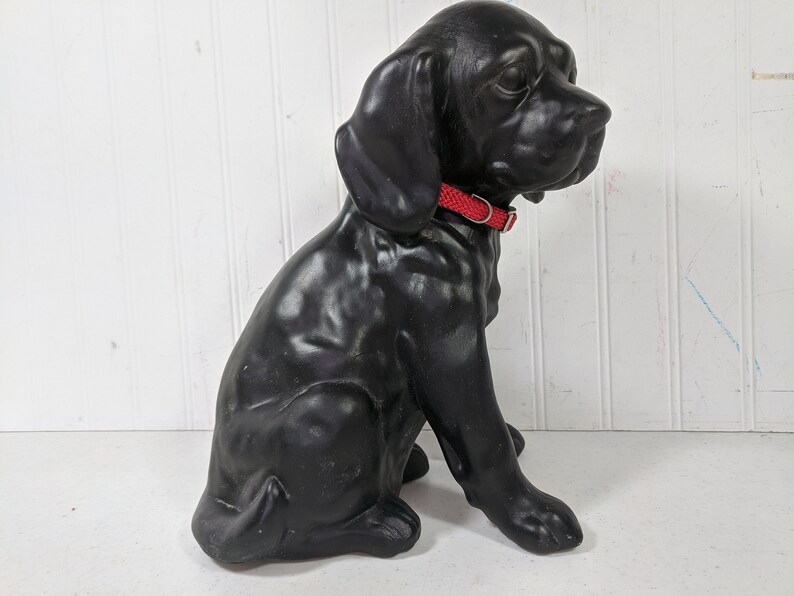 Black Labrador Dog Ceramic Figure 12 Sitting Dog Statue - Etsy