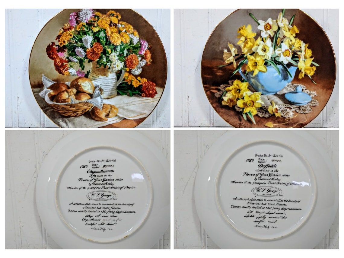 Flowers of Your Garden Plate Collection Complete Series of 8 | Etsy