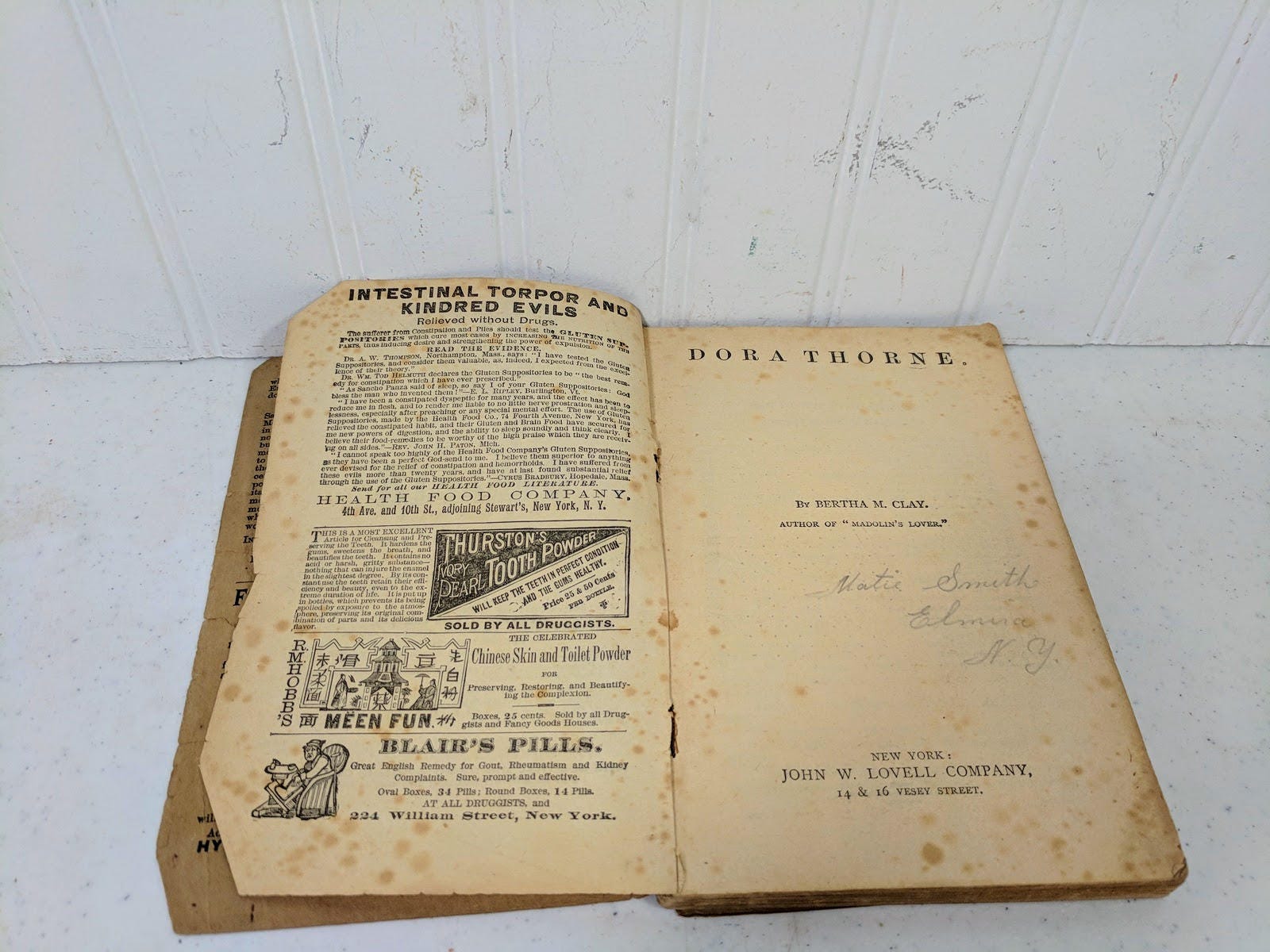 Lovell's Library No. 277 Dora Thorne Book by Bertha M. Clay Aka ...