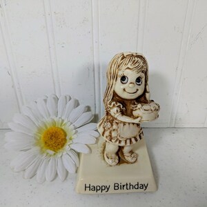 Happy Birthday Girl Figurine Sillisculpts Statue 9044 R. & W. - Etsy