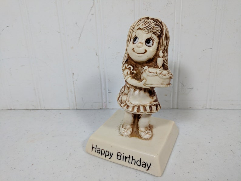 Happy Birthday Girl Figurine Sillisculpts Statue 9044 R. & W. - Etsy