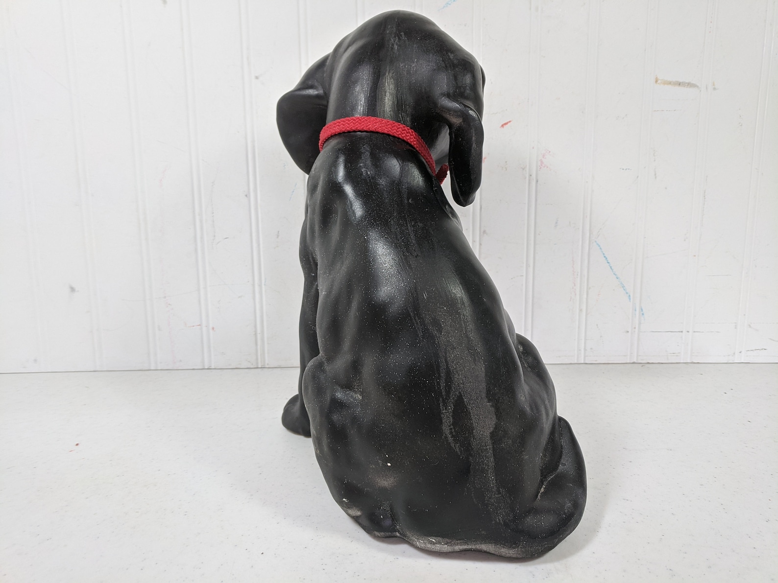 Black Labrador Dog Ceramic Figure 12 Sitting Dog Statue - Etsy