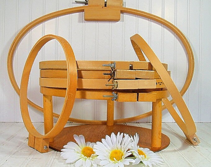 Wooden Quilting Hoops Set of 7 - Vintage Sewing Essentials - Repurpose ...