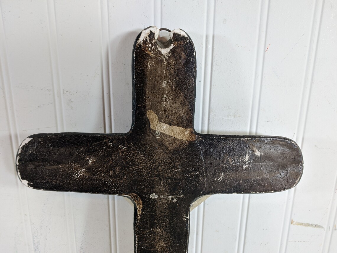 Chalkware Crucifix Oversized Plaster Cross Religious Icon | Etsy