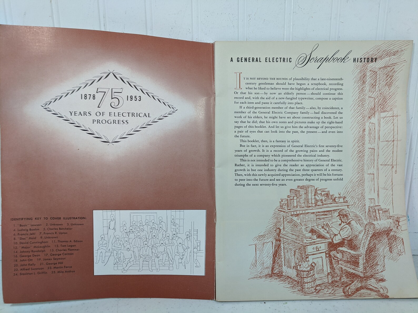 Vintage General Electric Scrapbook History Booklet Celebrating 75 Years ...