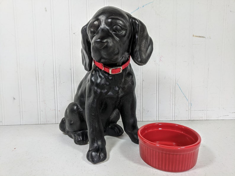 Black Labrador Dog Ceramic Figure 12 Sitting Dog Statue - Etsy