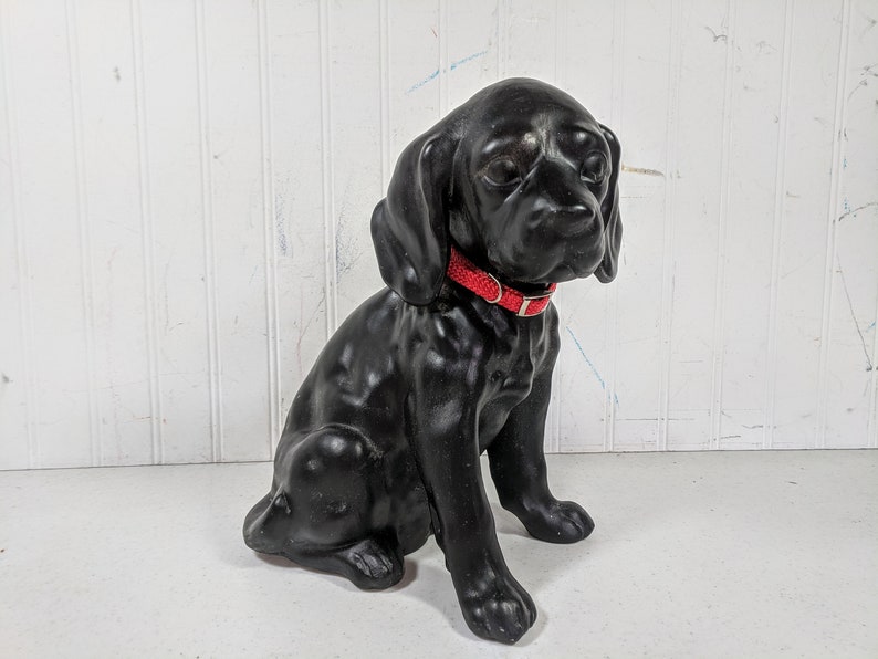 Black Labrador Dog Ceramic Figure 12 Sitting Dog Statue - Etsy