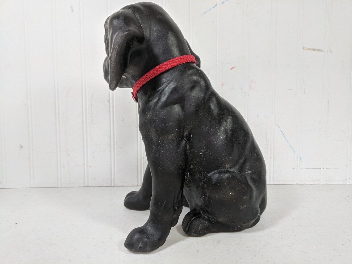 Black Labrador Dog Ceramic Figure 12 Sitting Dog Statue - Etsy