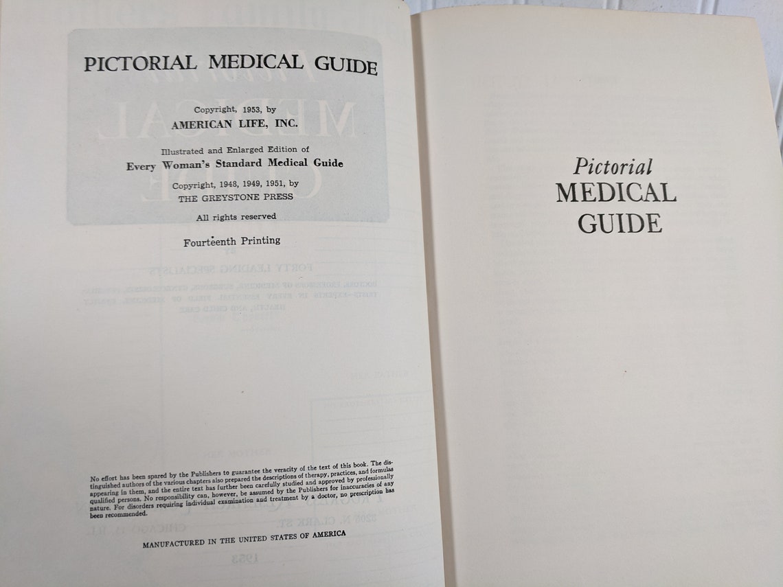 Pictorial Medical Guide Book Every Woman's Standard | Etsy