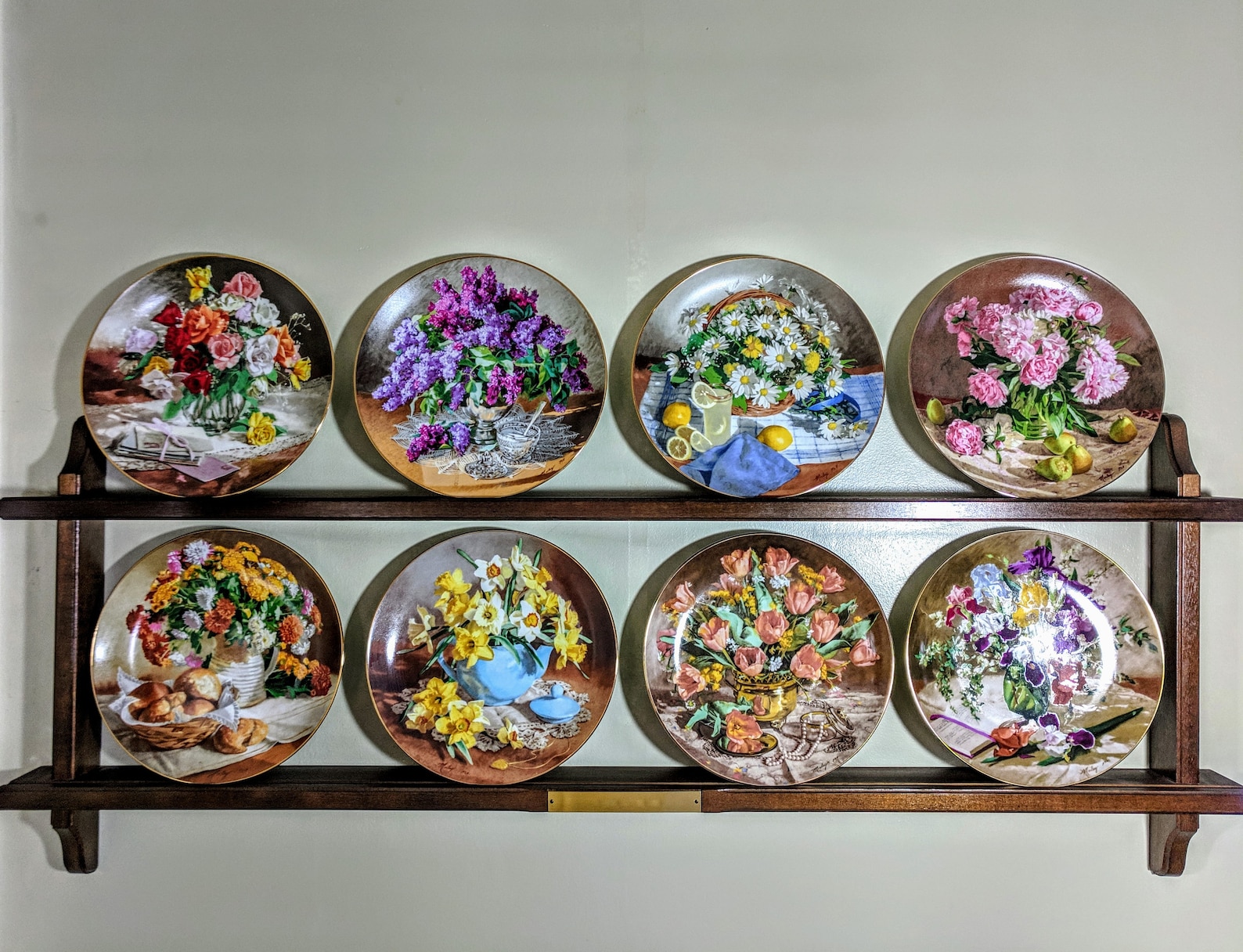 Flowers of Your Garden Plate Collection Complete Series of 8 | Etsy