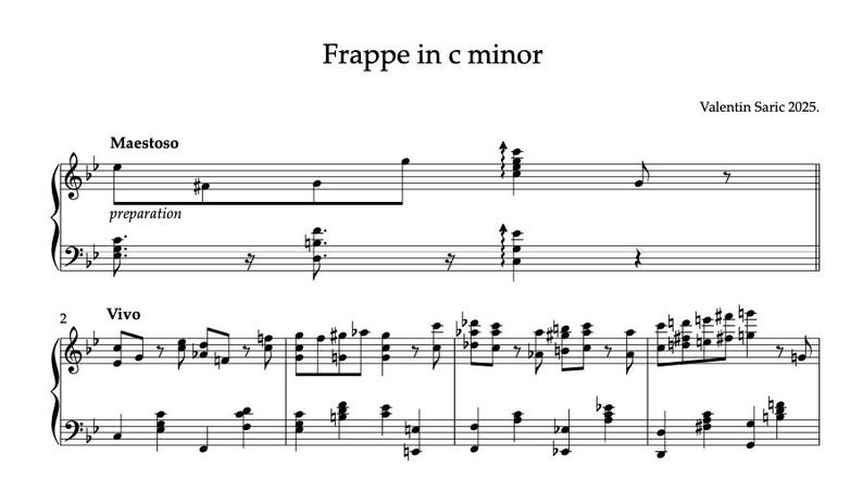 Frappe in C Minor – Ballet Piano Sheet Music (digital Download) - Etsy