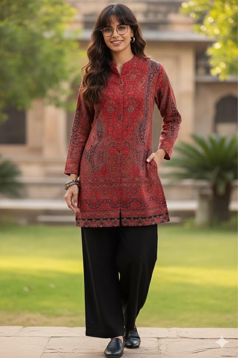 Woolen Kurta Set for Women | Winter Warm Suit | Elegant Wool Blend ...