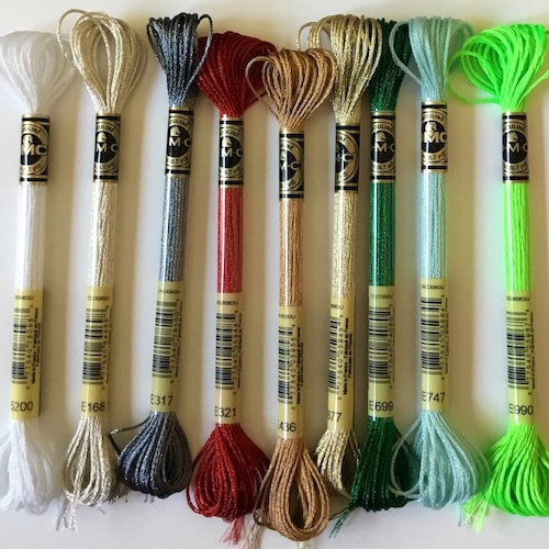 4x DMC Light Effects Metallic Floss Dmc Embroidery Threads - Etsy
