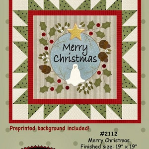Merry Christmas Applique Pattern From All Through the Night, Includes ...