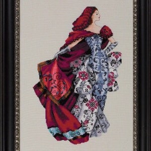 Red cross Stitch Pattern by Nora Corbett for Mirabilia Designs - Etsy