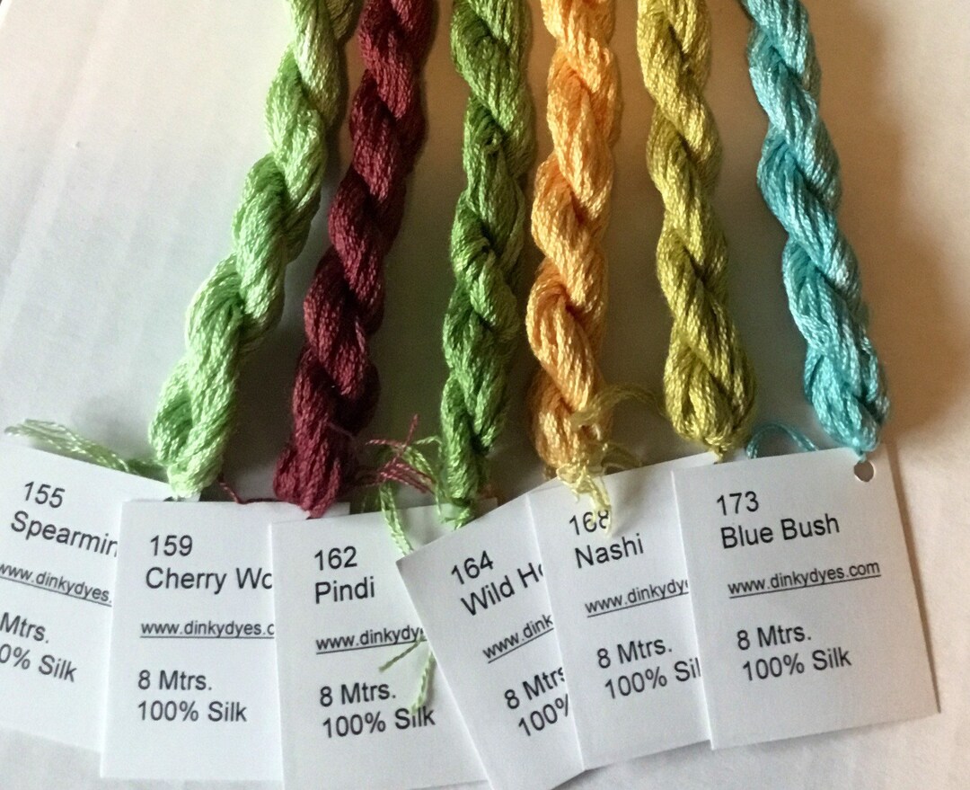 Hand dyed silk floss by Dinky Dyes 155 178 - Etsy.de