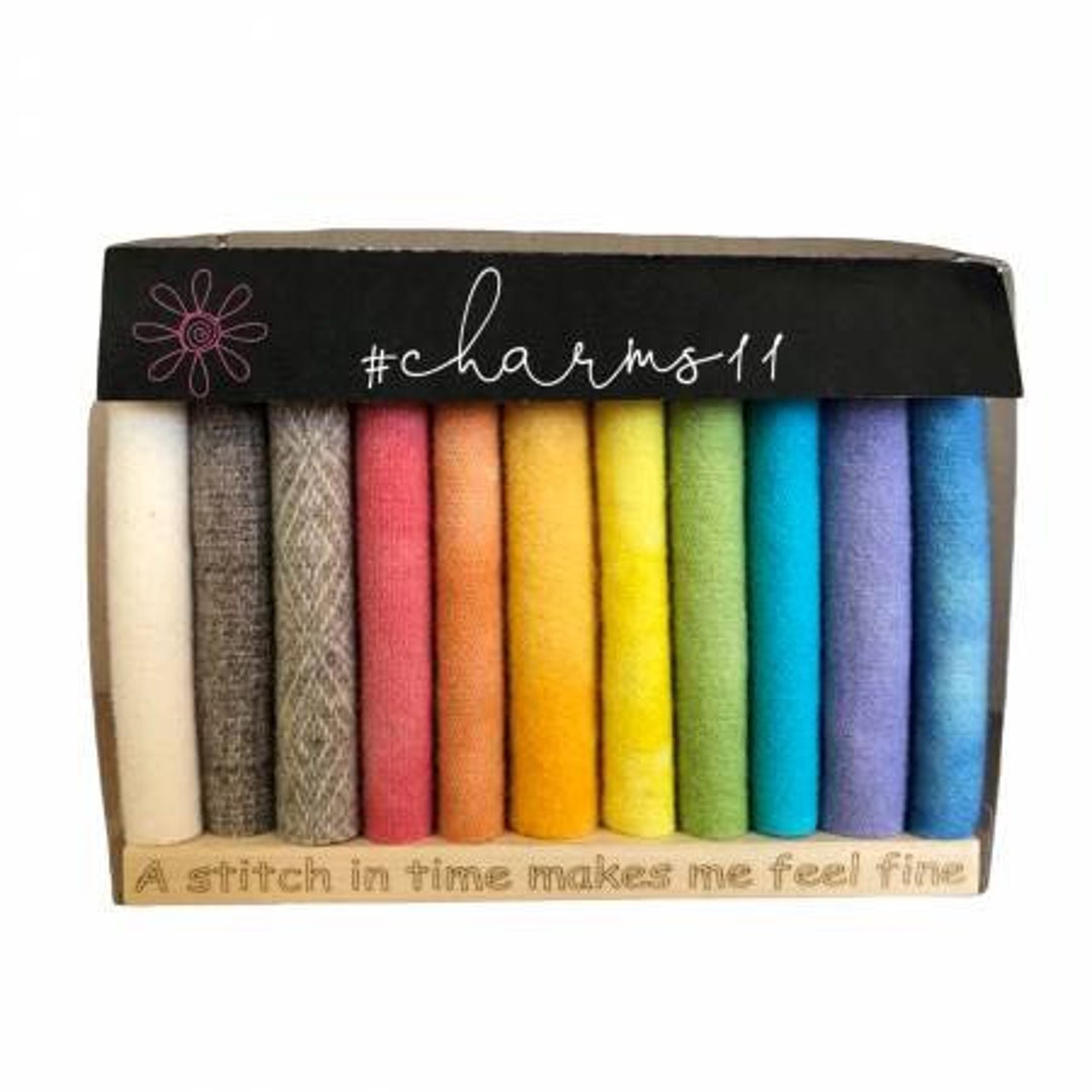 Felted Wool Charm Pack 5x5 Charms 11 Piece Assortment - Etsy