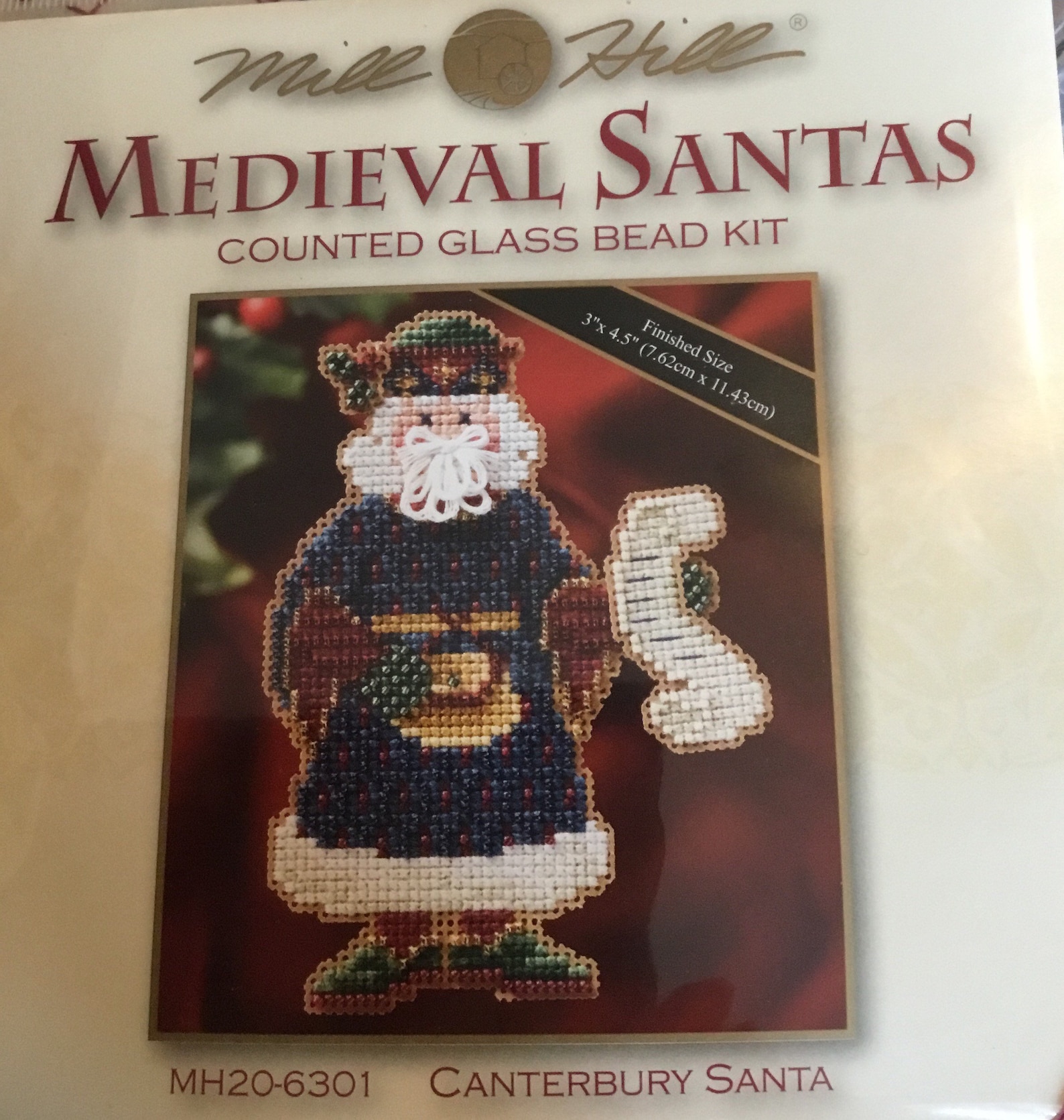 Medieval Santa Kit Canterbury Santa Counted Cross Stitch - Etsy