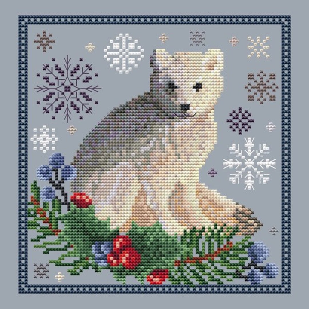 Winter Fox Counted Cross Stitch Pattern by Erin Elizabethdesigns for ...