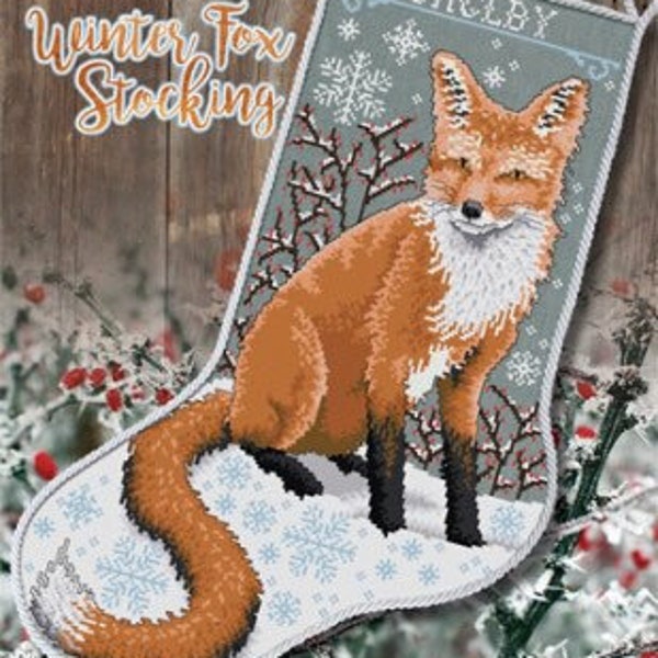 Fox Cross Stitch Christmas Stocking - Etsy