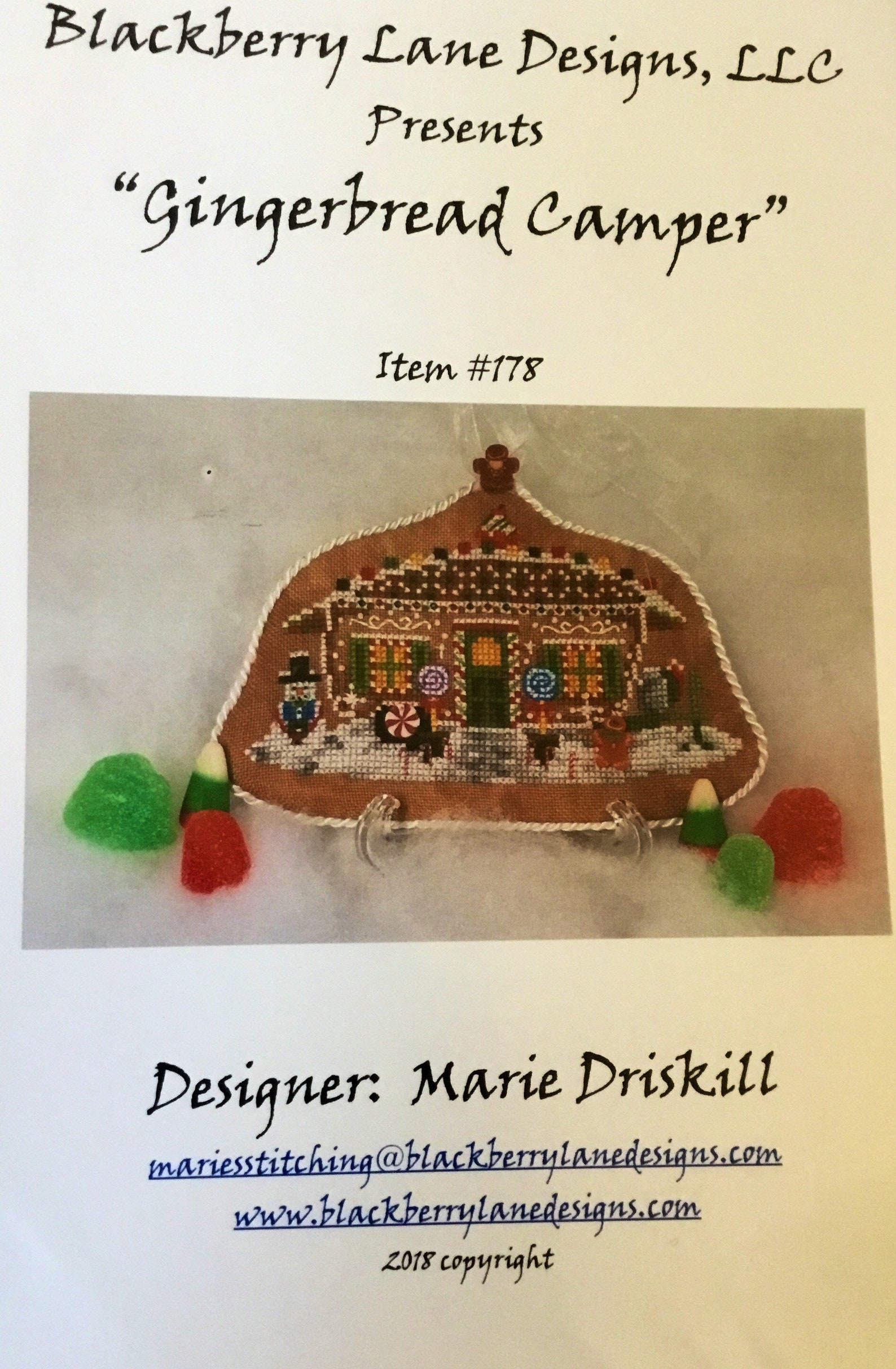 Gingerbread Camper Cross Stitch Pattern by Blackberry Lane - Etsy