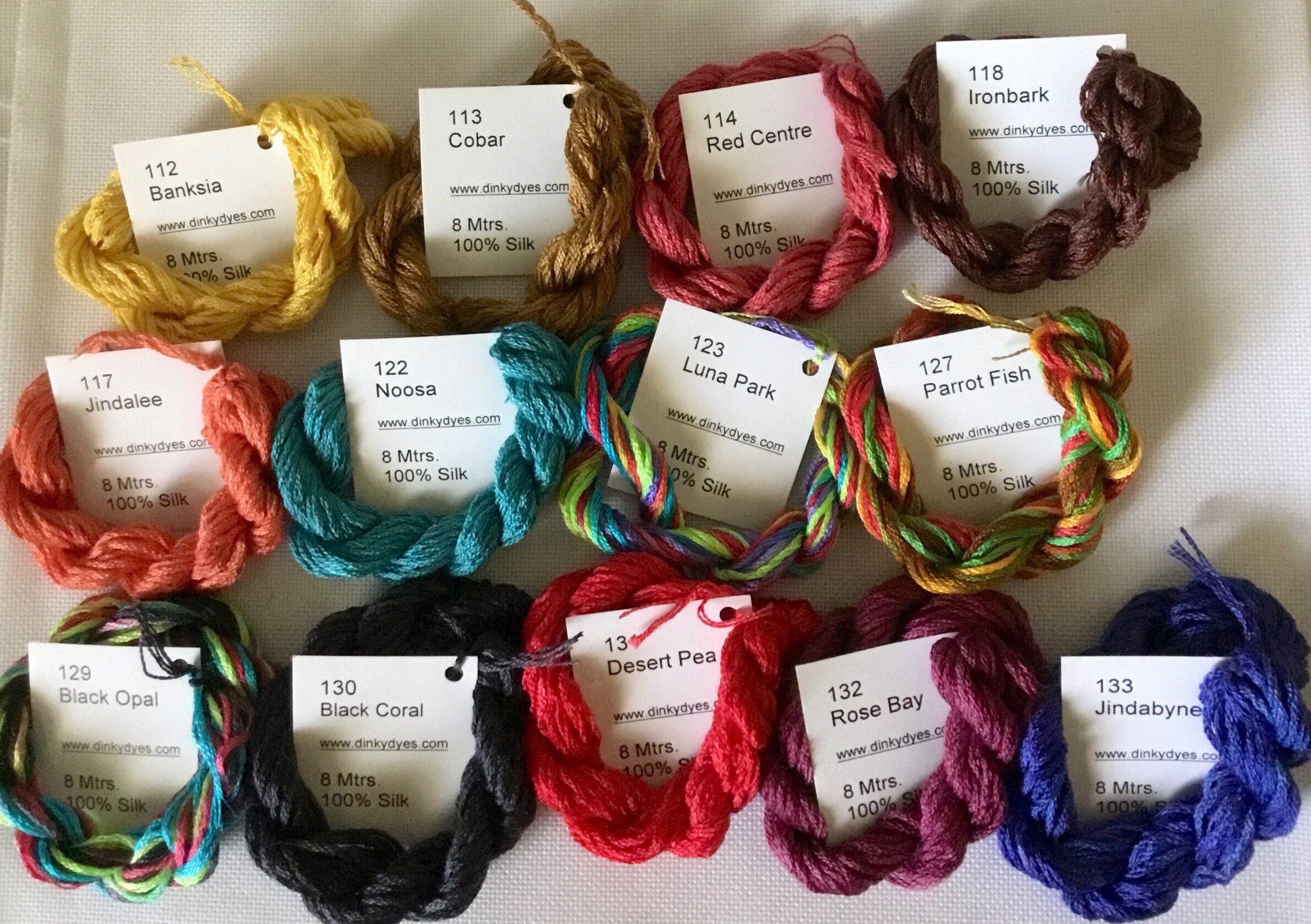 Hand Dyed Silk Floss by Dinky Dyes 112 113 114 115 116 - Etsy UK