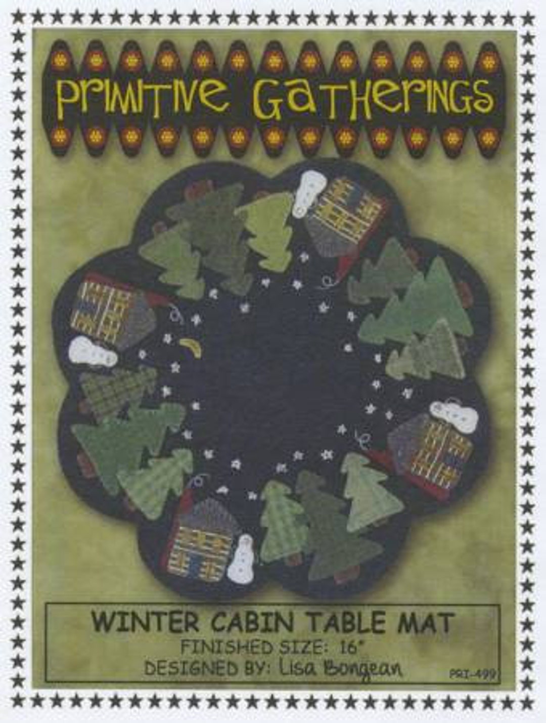 Winter Cabin Scalloped Wool Table Mat Pattern - Etsy