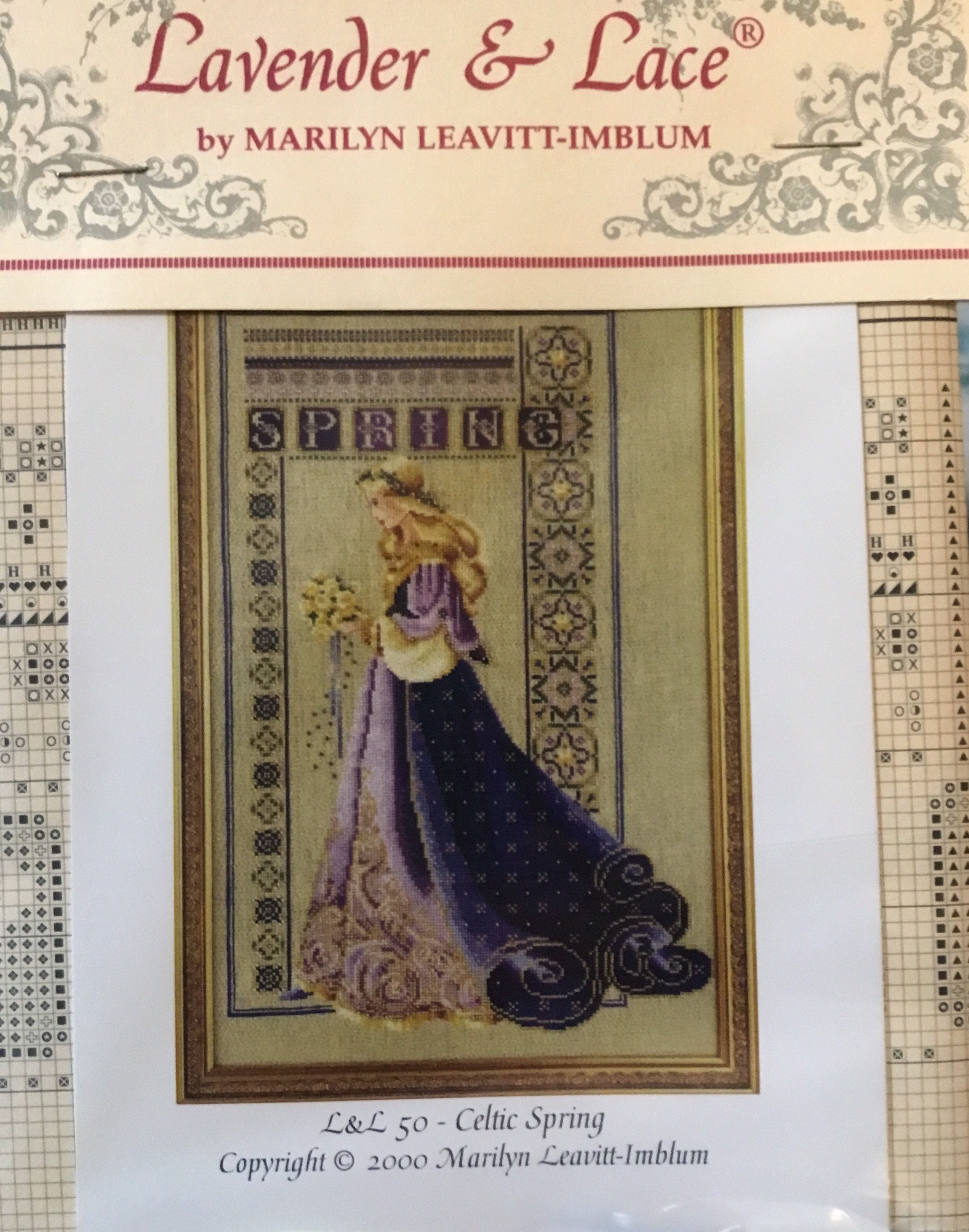 Celtic Spring Cross Stitch Pattern Lavender and Lace Pattern - Etsy