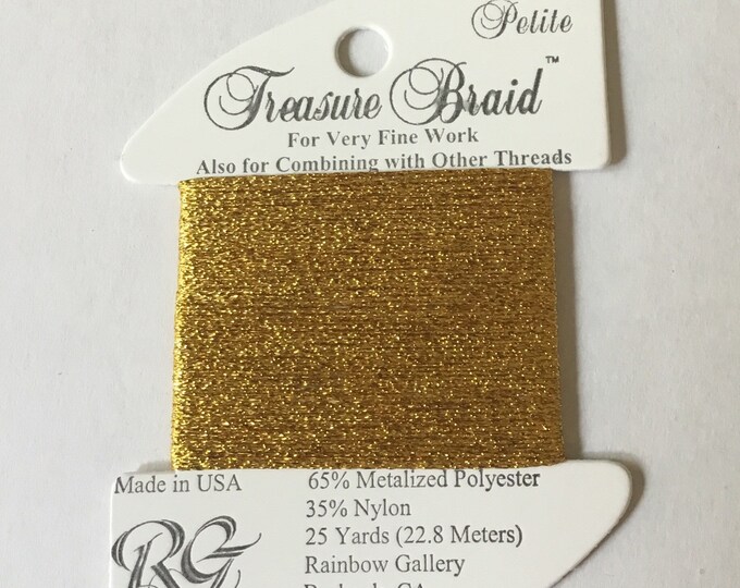 Rainbow Gallery Petite Treasure Braid, PH01 Gold - Etsy