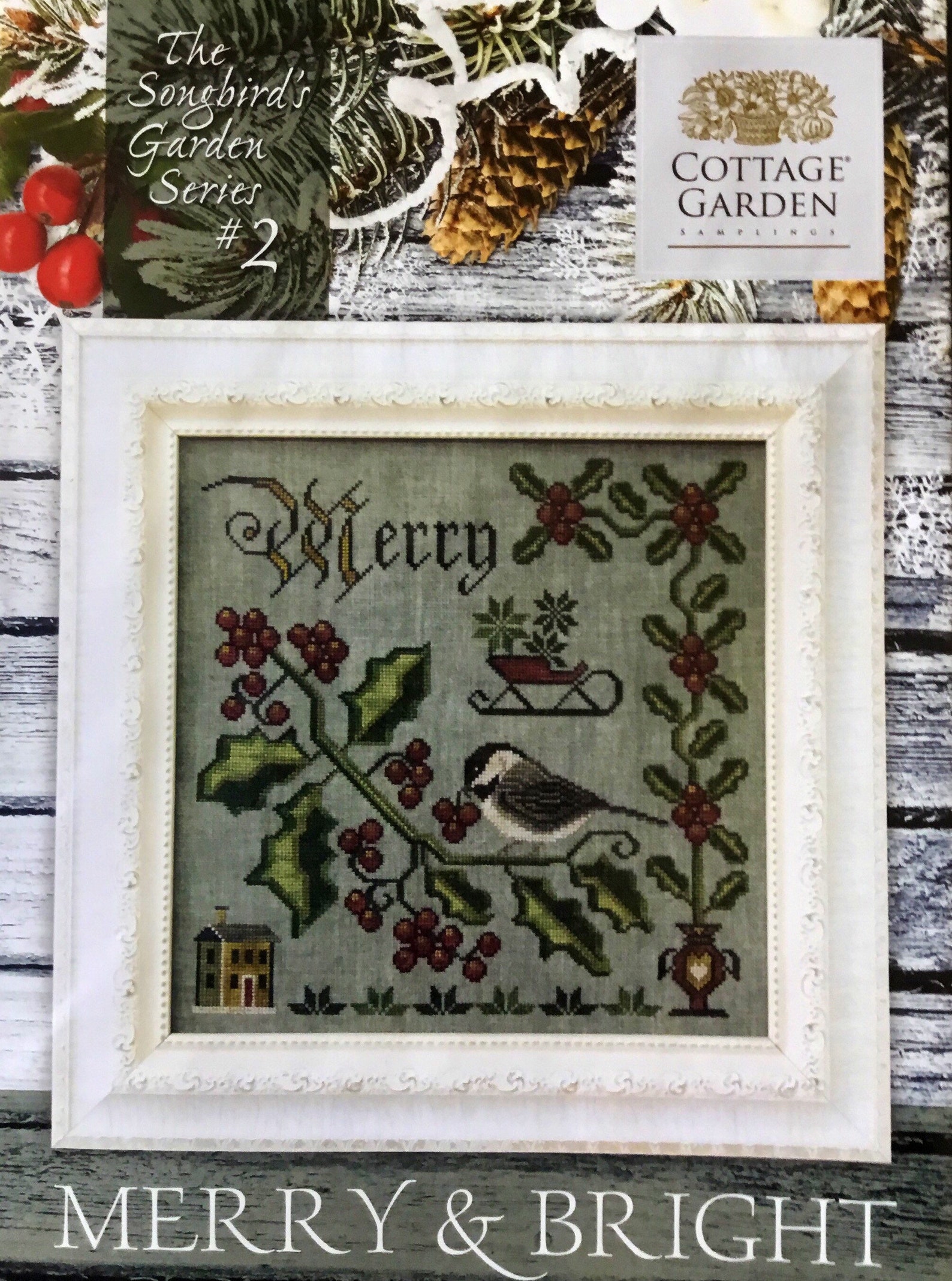 Merry and Bright Cross Stitch Pattern the Songbirds Garden - Etsy