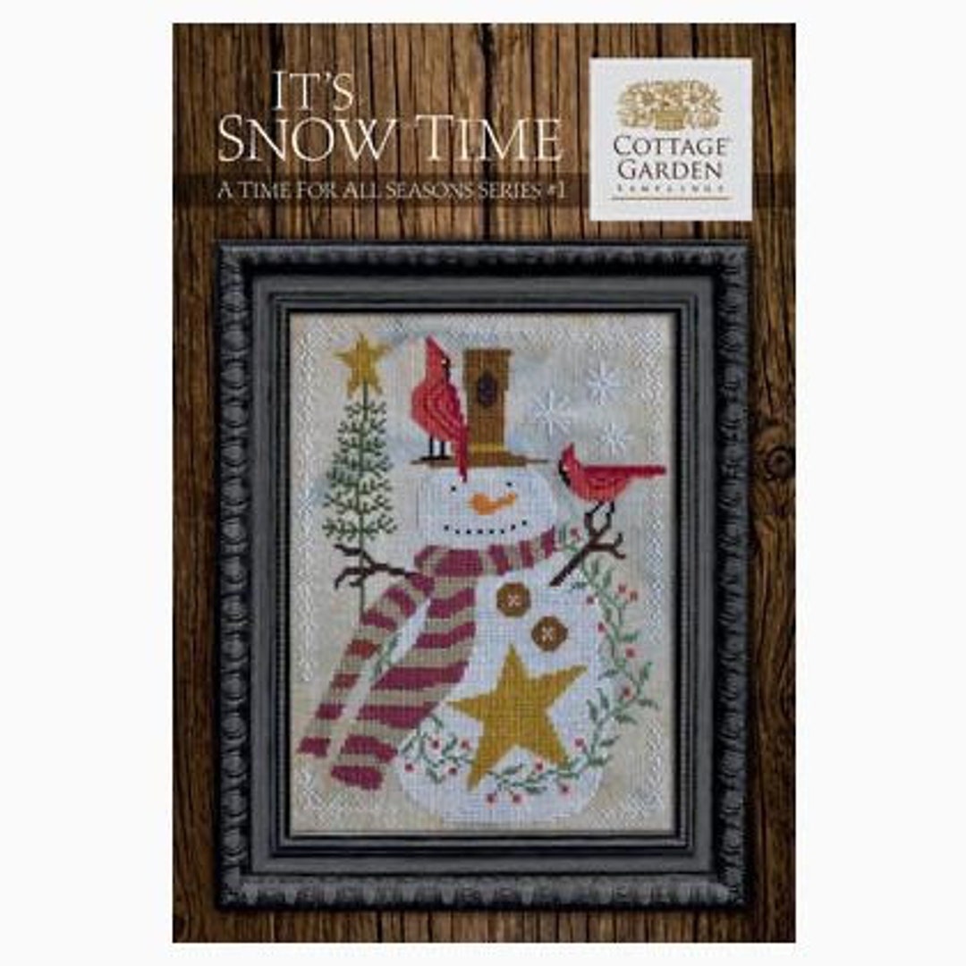 Its Snow Time Cross Stitch Pattern Floss, A Time for All Seasons Series ...