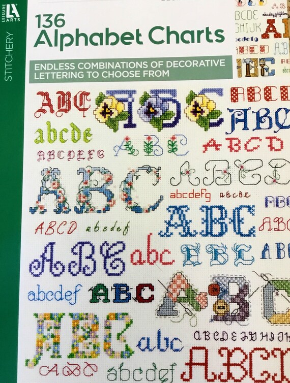 136 Alphabet Charts cross Stitch Pattern Book - Etsy