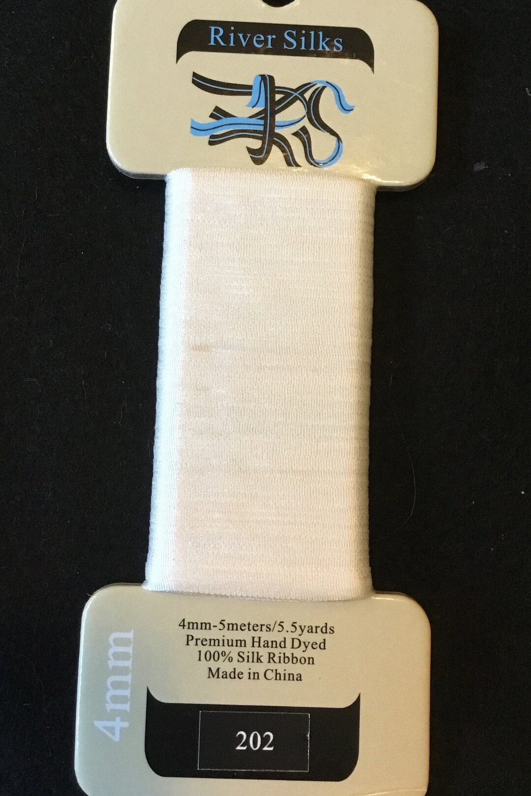 River Silks White 202 4mm Silk Ribbon - Etsy