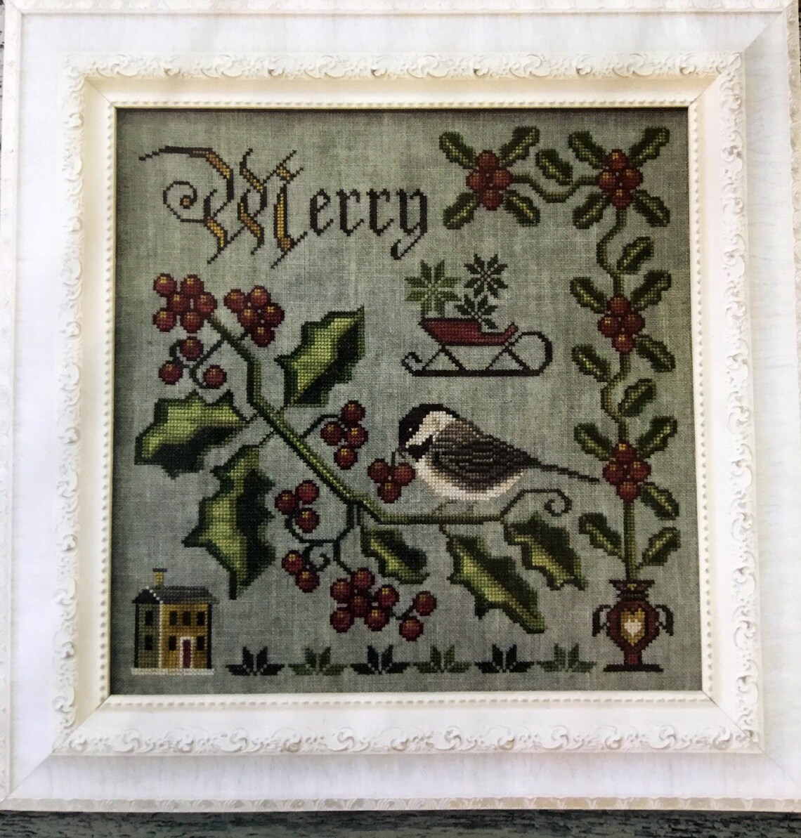 Merry and Bright Cross Stitch Pattern the Songbirds Garden - Etsy