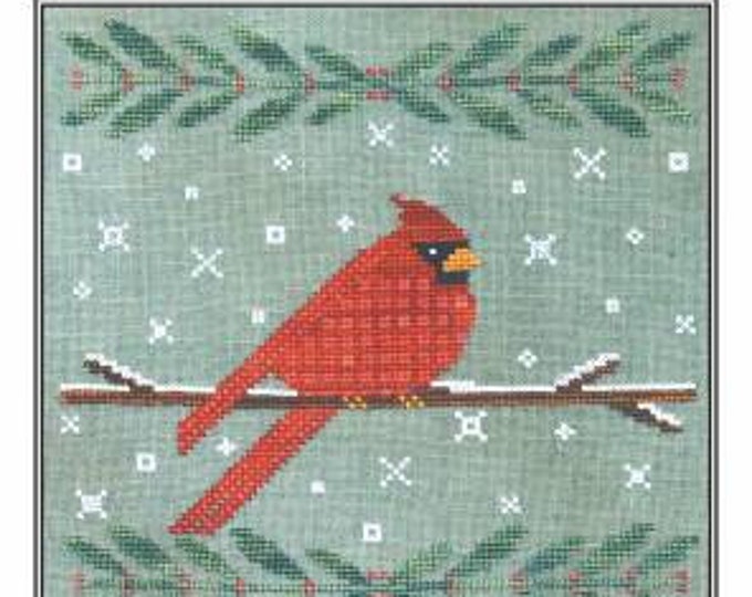 Wintertide Cardinal Cross Stitch Pattern by Artful Offerings - Etsy