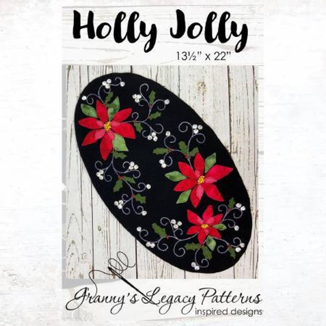 Holly Jolly Wool Table Mat Pattern - Etsy