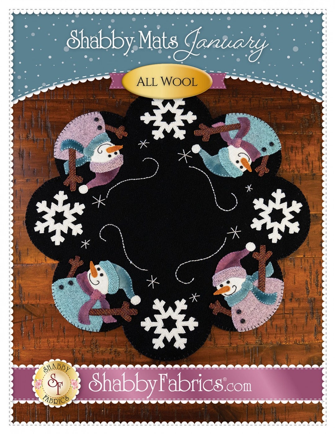 Snowman Wool Table Mat January Pattern - Etsy