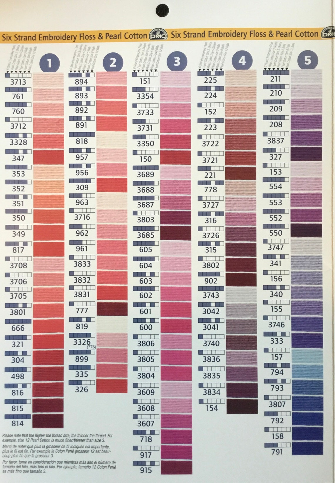 DMC Floss 3880 3895 Embroidery Floss Thread Various Colors - Etsy