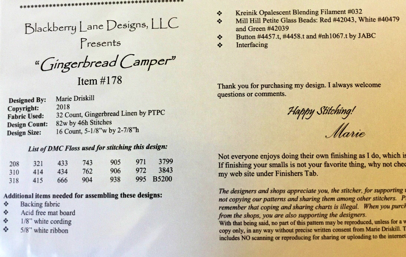 Gingerbread Camper Cross Stitch Pattern by Blackberry Lane - Etsy