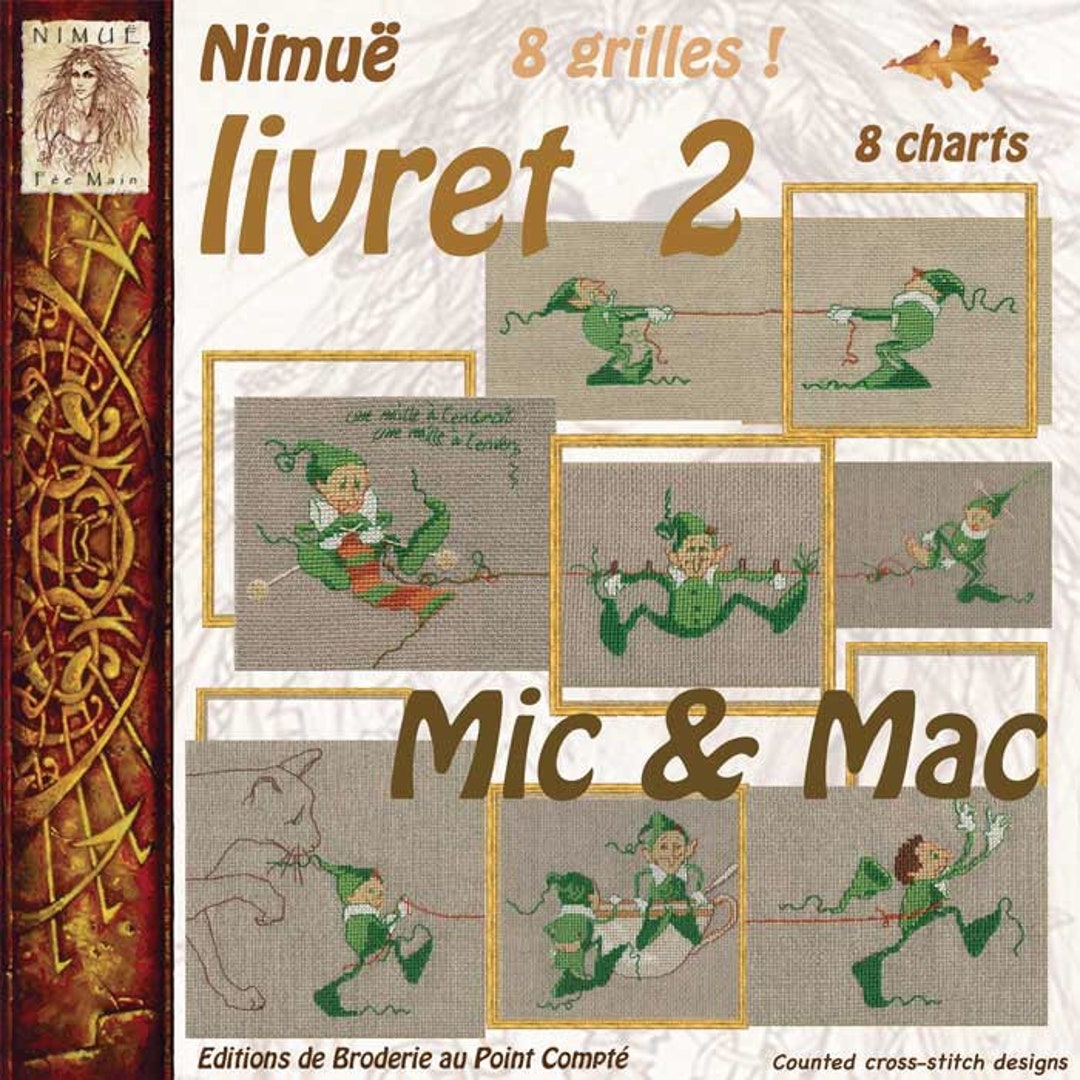 Mic & Mac Book 2 Includes 8 Charts in English and French Cross Stitch ...
