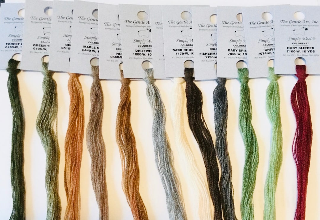 The Gentle Art, Simply Wool Hand Dyed Wool Blend Thread - Etsy