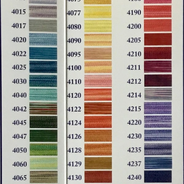 Dmc Floss Color Chart - Etsy