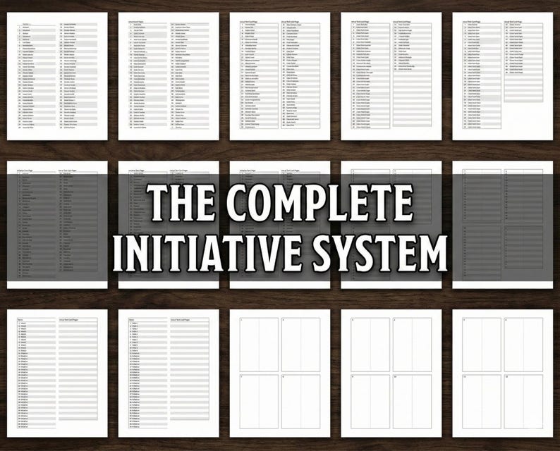 Initiative Tracker Printable | Dnd 5e Combat Sheets & Tent Cards PDF - Etsy
