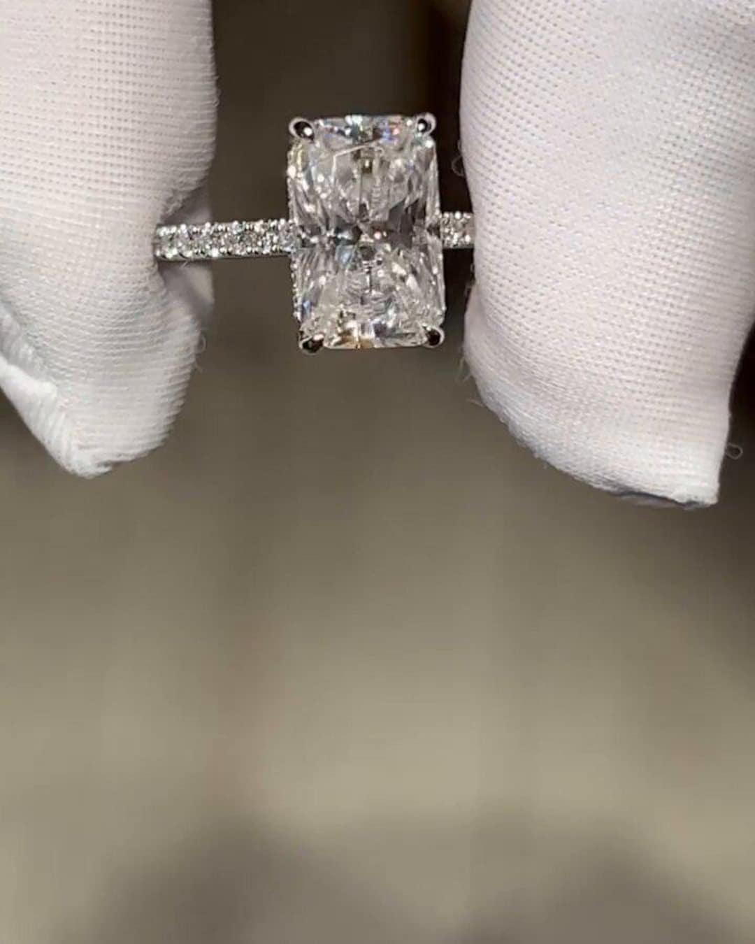 4 CT Radiant Cut Engagement Ring Gold Silver Promise Ring Travel Ring ...